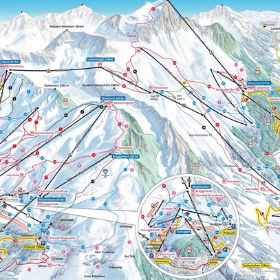 Pistenpläne und interaktive 2D-Karte | Skigebiet Arosa Lenzerheide